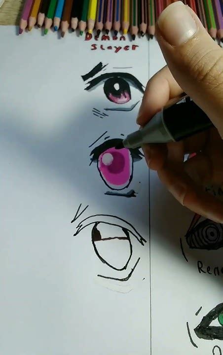 رسم أعين من قاتل الشياطين Drawing Eyes From Demon Slayer Youtube