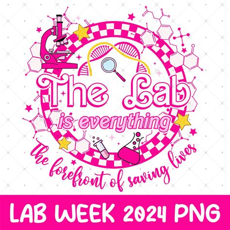 Pink Retro Lab Week 2024 Png Babi Lab Week Png Medical Lab Science