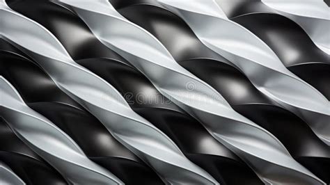 Engineering Black And White Swirling Ai Generated Metal Pattern Stock