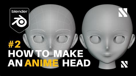 part 2 anime girl head modeling blender tutorial