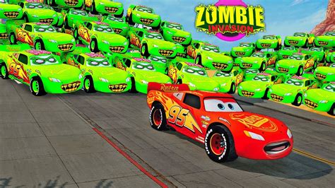 Lightning Mcqueen Vs Zombie Invasion Pixar Cars Zombie Apocalypse In