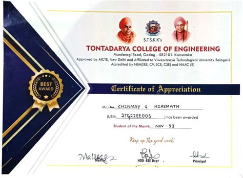 Chinmay Hiremath On Linkedin Academicachievement