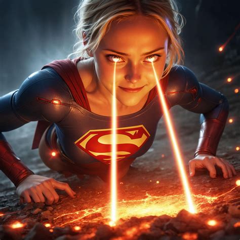 Supergirl Destroys A Robot With Her Heat Vision 8 By