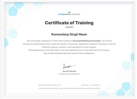 Completed Finance Modeling And Valuation Course Ramandeep Singh Posted On The Topic Linkedin
