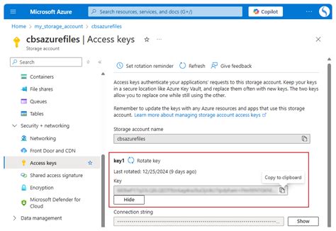 Azure File Share Support Server Manager Help