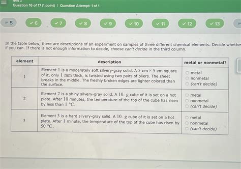 Solved Question 16 Of 17 1 Point I Question Attempt 1 Of 1 5 6 7 8