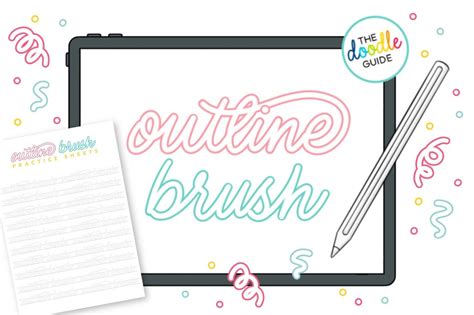 Outline Brush For Procreate By The Doodle Guide Thehungryjpeg