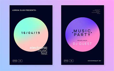 테크노 플라이어 재즈 디스코 파티 잡지에 대한 밝은 결함 트란 Dj에 대한 스톡 벡터 아트 및 기타 이미지 Dj 디자인 리듬 Istock