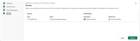 Migrate Data With The Migration Assistant For Fabric Data Warehouse Microsoft Fabric
