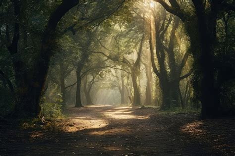 Magical Forest Night Landscape Outdoors Free Photo Rawpixel