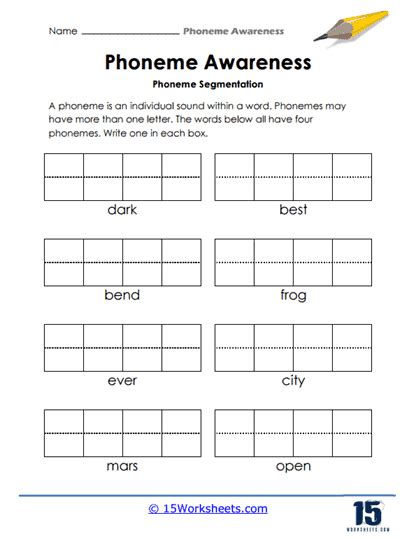 Phoneme Awareness Worksheets 15