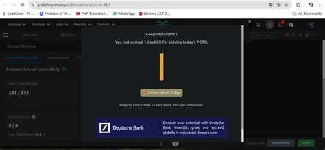 kancharla prasad on linkedin geekstreak2024 geekstreak2024 deutschebank day4 potd