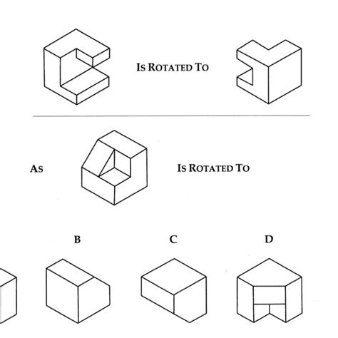 Example Question From Purdue Spatial Visualization Test Rotation