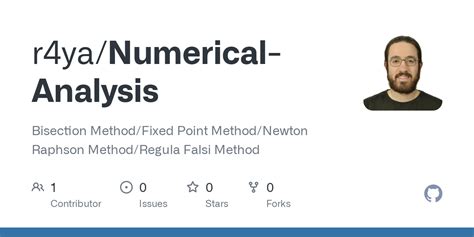 github r4ya numerical analysis bisection method fixed point method