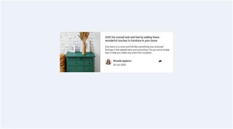 Frontend Mentor Article Preview Component Master Coding Challenge