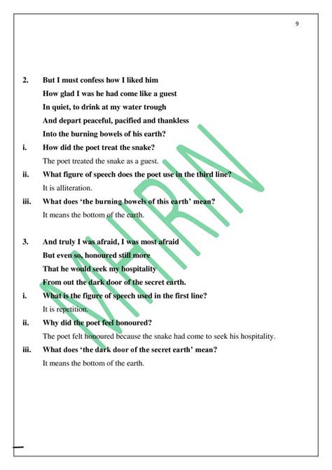 Class 1oth Cbse English Notes Notes Learnpick India