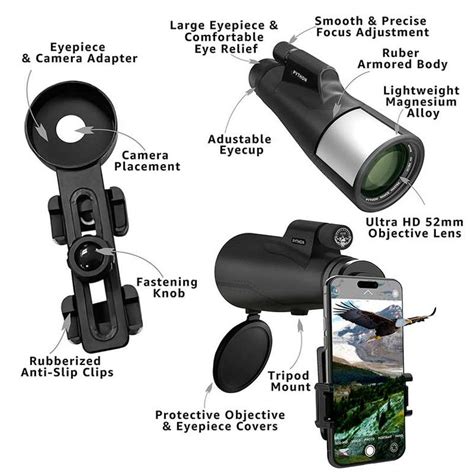 Python 12x52 Range Master™ Ultra Hd Monocular Telescope Python Optic