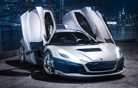 Wallpaper White Rimac Concept Two Rimac Ctwo For Mobile And Desktop