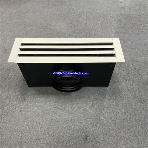 Hvac Size Customized Aluminum Air Supply Linear Slot Diffuser With Plenum Box Ventech