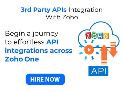 3rd Party API Integration With Zoho Upwork