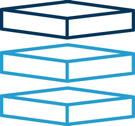 Layers Line Blue Two Color Icon 44112100 Vector Art At Vecteezy
