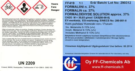 Formalin 37 Ff Chemicals