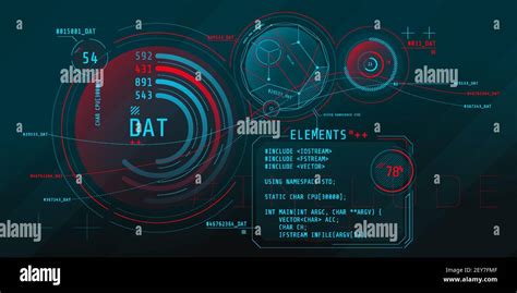 Composition Of Computer Hud Interface With Coding Stock Vector Image And Art Alamy
