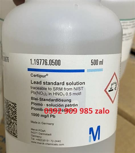 Lead Standard Solution 500ml Merck ĐỨc