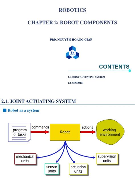 Robotics Chapter 2 Robot Components Phd Nguyễn Hoàng Giáp Pdf