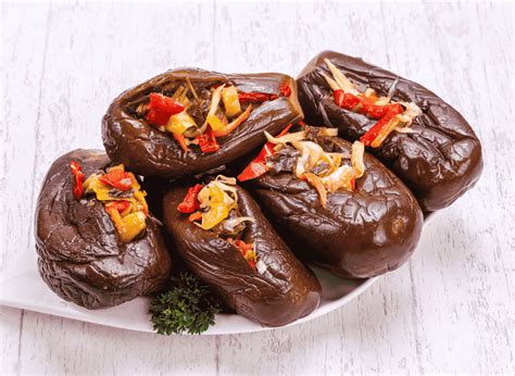 Lebanese Makdous Stuffed Pickled Eggplant Delishglobe