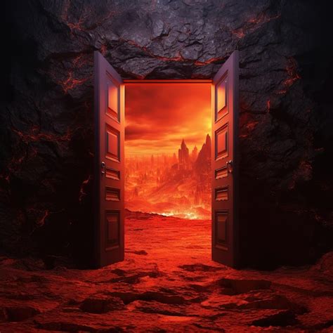 Premium Ai Image Door To Hell