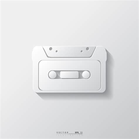 Premium Vector Compact Cassette Icon Flat Design Style