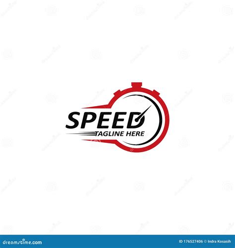 Speed Logo Faster Template Vector Icon Illustration Stock Vector