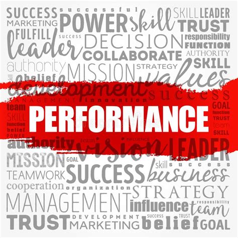 Job Performance Word Cloud Stock Illustration Illustration Of White