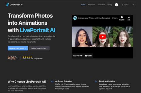 Liveportrait Ai Playground Free Trial Animation Portrait Generation Tool