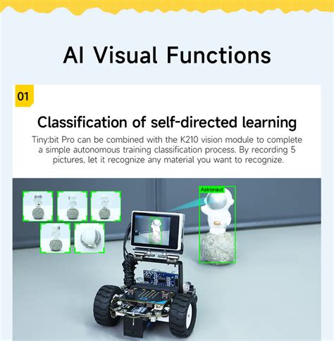 Yahboom Tiny Bit Pro Ai Visual Robot Car With K210 Visual Module