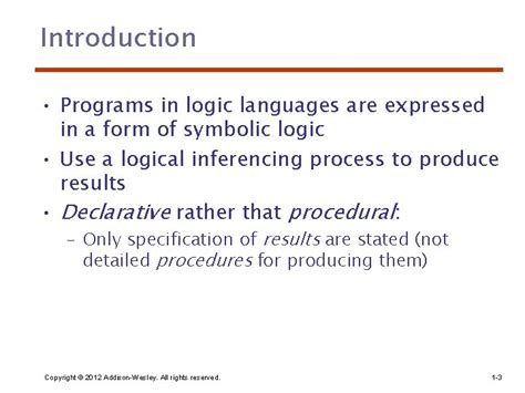 Chapter 16 Logic Programming Languages Chapter 16 Topics