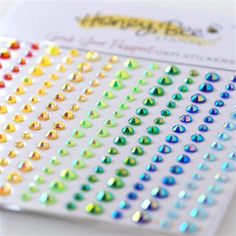 Honey Bee Stamps Gem Stickers Grab Your Passport Scrapbookpal