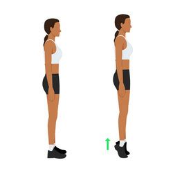 Woman Doing Tip Toe Pose Move For Reduce Leg Vector Image