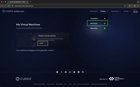 Creating A Virtual Machine Welcome To Cudos Docs