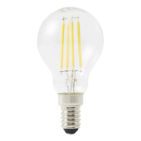 Diall G45 E14 34w 470lm Clear Mini Globe Warm White Led Filament Light
