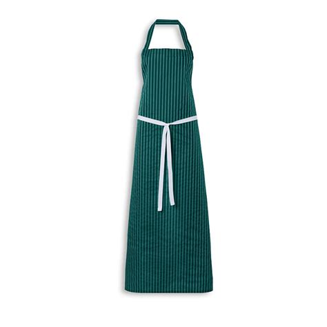 Green Twin Stripe Nylon Butchers Apron Northern Butchers Supplies