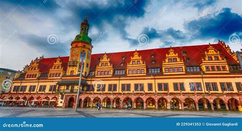 Leipzig Germany July 17 2016 City Medieval Streets At Sunset Leipzig Attracts 2 Editorial