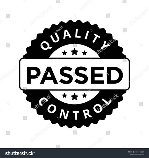 Quality Control Passed Badge Label Your Stock Vector Royalty Free 1831640824 Shutterstock