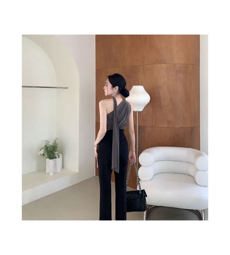 유메라 타이 활용 고급미 뿜뿜 클래스 슬림핏 스카프 홀터넥 블라우스