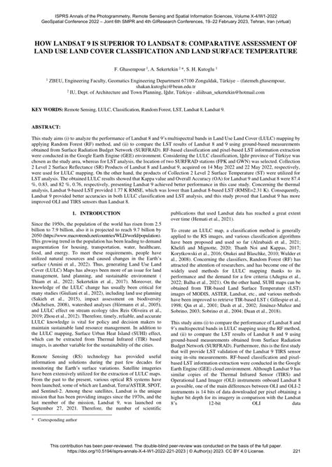 Pdf How Landsat 9 Is Superior To Landsat 8 Comparative Assessment Of Land Use Land Cover