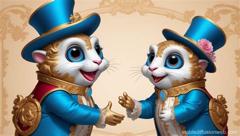 Golang Mascots Shaking Hands Stable Diffusion Online