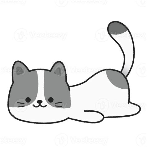 Lazy Cute Cat 24108865 PNG