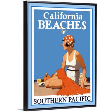 California Beaches Southern Pacific Vintage Ad Voila Vintage Studio