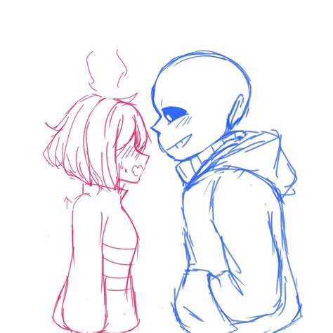 Underswap Sans X Frisk Kiss